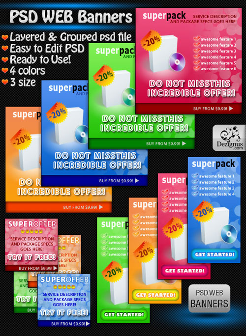 22 Free and Fully Editable Web Banner Templates PSD | Naldz Graphics