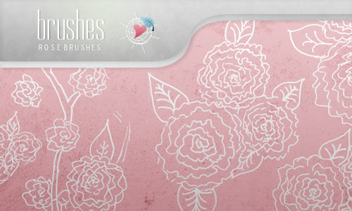 26 Lovely Sets of Rose Brushes | Naldz Graphics