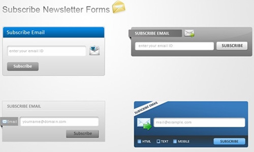 32 Beautifully Designed Newsletter Subscription Form PSD | Naldz Graphics