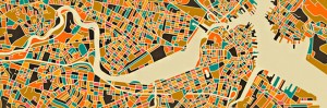 Modern Maps Turned Into Colorful Abstract Art | Naldz Graphics