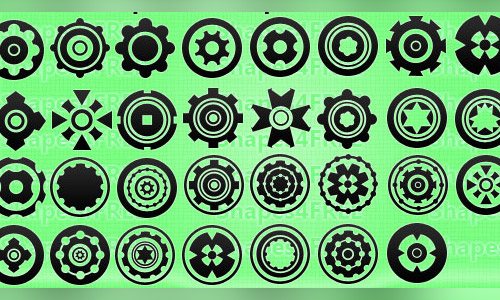 A Great Collation Of Circular Custom Shapes For Photoshop | Naldz Graphics